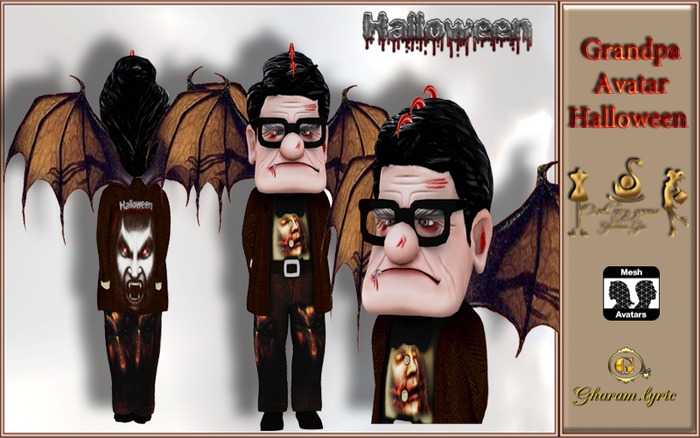 Second Life Marketplace - Grandpa Avatar Halloween