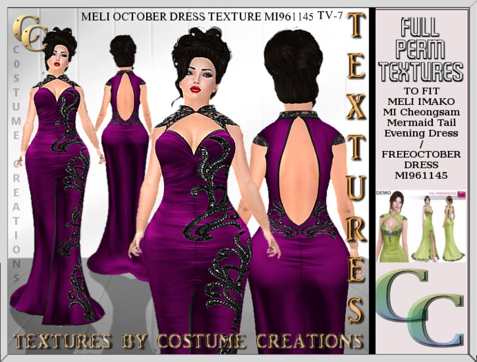 Second Life Marketplace - MELI OCTOBER DRESS TF 7 FULL PERM TEXTURES