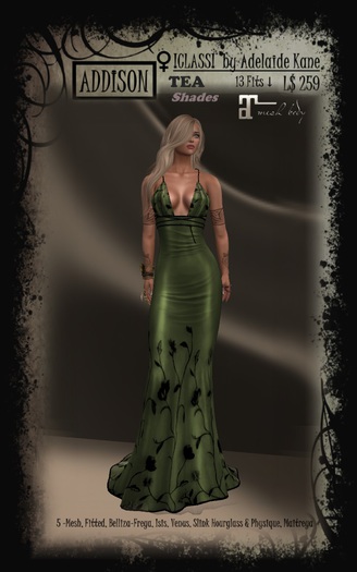 Second Life Marketplace - !CLASS! ~ ADDISON - Tea Shades - UNPACK