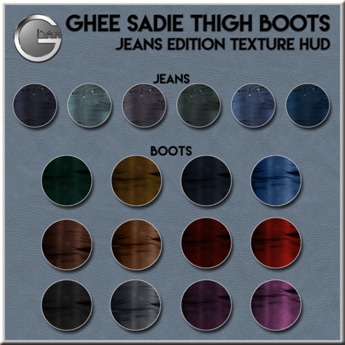 Second Life Marketplace - Ghee Sadie Thigh High Boots - Jeans Edition