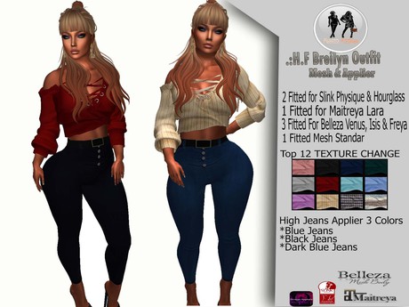 Second Life Marketplace - .:H.F BREILYN OUTFIT (HUD TEXTURE CHANGE)