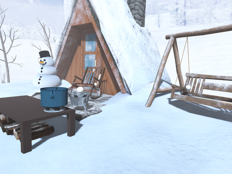 Second Life Marketplace - Full Perm Cozy Triangle Winter Cabin With ...