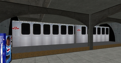 Second Life Marketplace - Subway Train with Black Windows URBAN