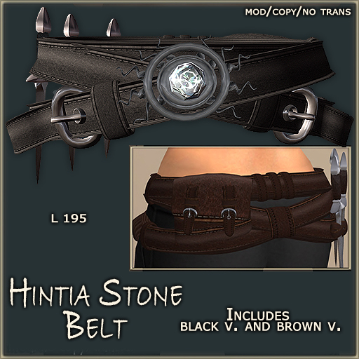 Second Life Marketplace - Belt Hintia-stone/ 2 colors *RD-TED*