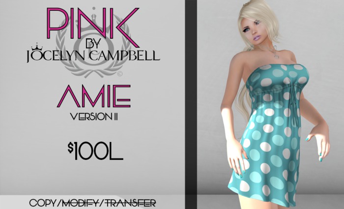 Second Life Marketplace - PINK by JCampbell - Amie Mini - Version II (5 Sizes)