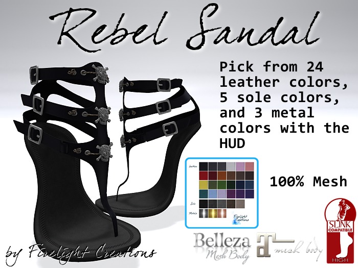 Second Life Marketplace Rebel Sandal