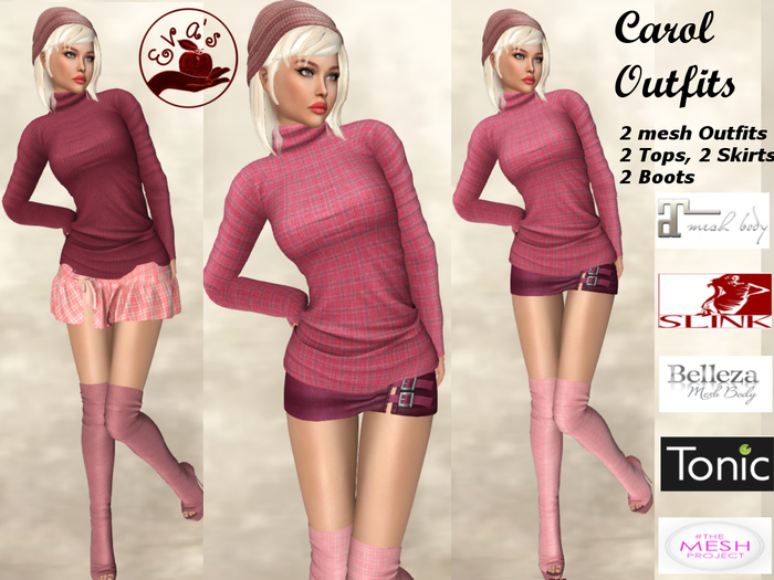 Second Life Marketplace - Eva's Temptation Carols Outfits, both outfits ...