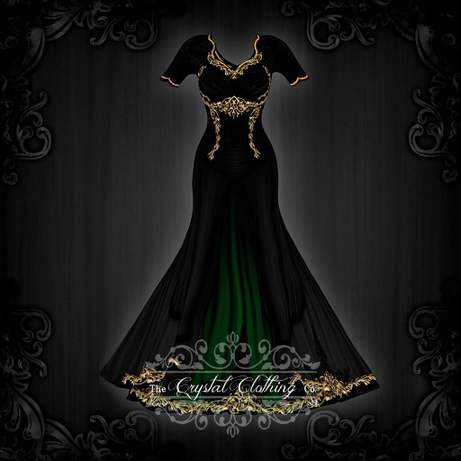 Second Life Marketplace - [CC Co.] Rowena - Gown - Midnight Emerald