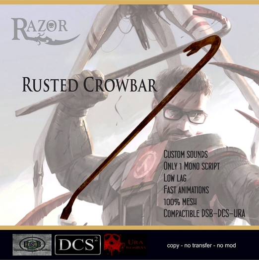 Second Life Marketplace - .::Razor::. >>Rusted Crowbar