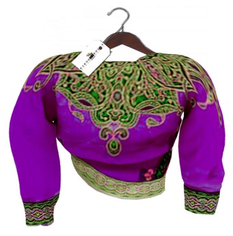 Second Life Marketplace - {Double Deuces} Layla Dashiki Lifted Top *Purple*