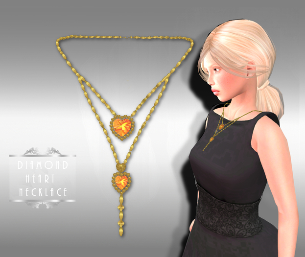 Second Life Marketplace - Diamond Heart Necklace