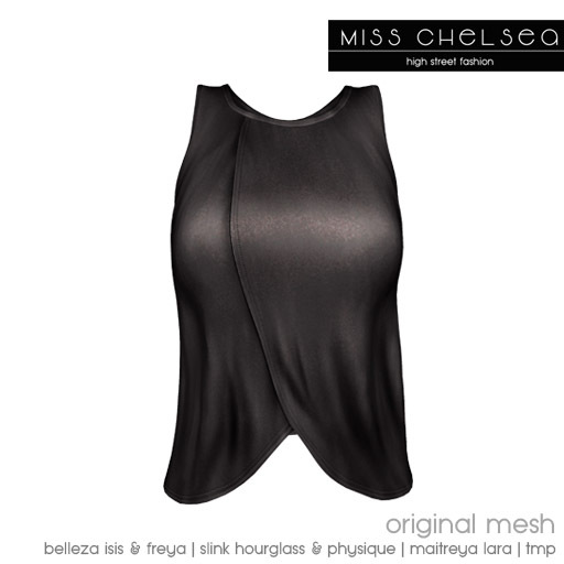 Second Life Marketplace - .miss chelsea. Kaci Top Black CLEARANCE