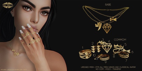 Second Life Marketplace - 09 -SECRETS- Union Rings - Triple