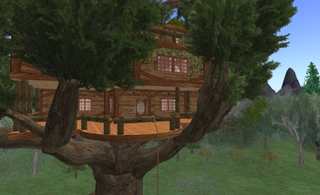 Second Life Marketplace - Tree House - Sculpted Cute Treehouse Four ...