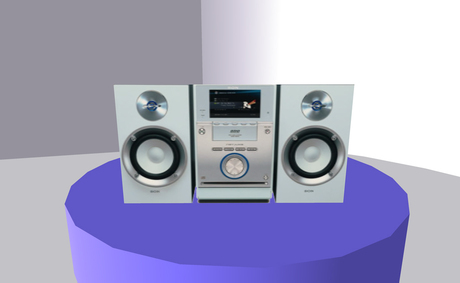 Second Life Marketplace - Boom Box - Silver (radio, radios)