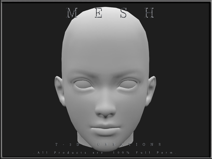 Second Life Marketplace - T-3D Creations [ Woman Head Display ] MESH ...