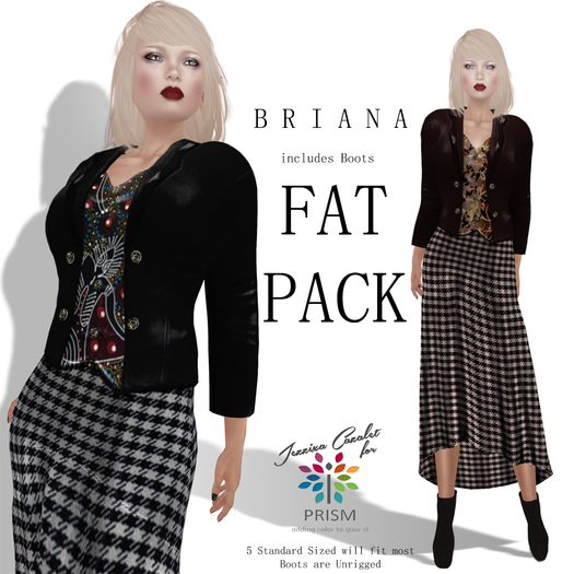 Second Life Marketplace - Prism Briana Skirt Outfit & Boots by Jezzixa ...
