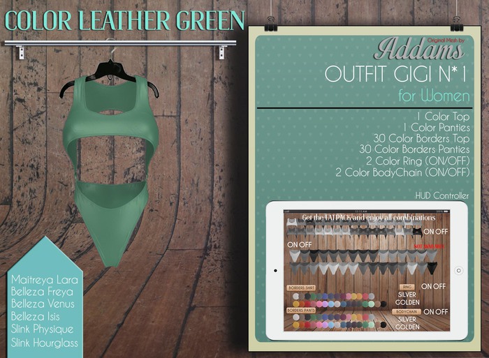 Second Life Marketplace - Addams Women's Leather Outfit -Maitreya ...