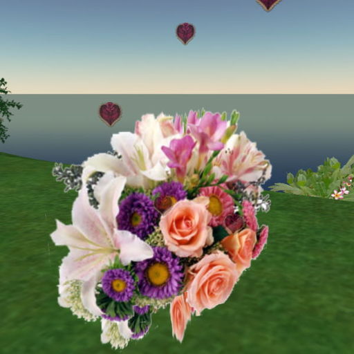 Second Life Marketplace - Bouquet flowers with animation hearts