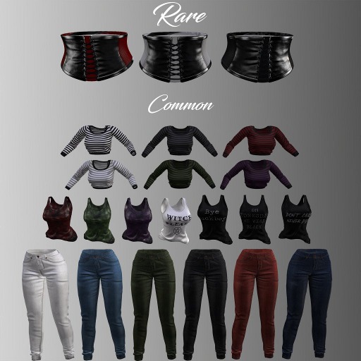 Second Life Marketplace - [Azuchi] GACHA Heidi Shirt Black White