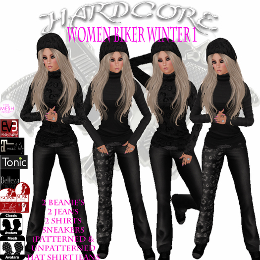 Second Life Marketplace - WOMENS BIKER WINTER 1 OUTFIT