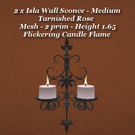 Second Life Marketplace - Isla Wall Sconce Tarnished Rose Med