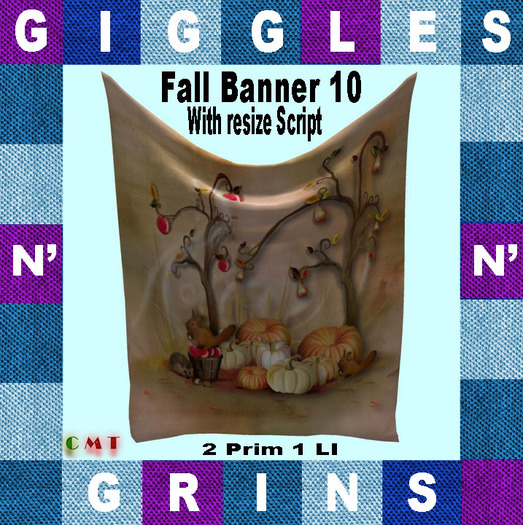 Second Life Marketplace - Giggles n' Grins Fall Banner 10