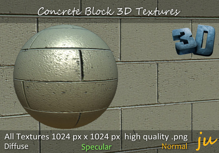 Second Life Marketplace - JU Concrete Block 3D Textures Full Perm