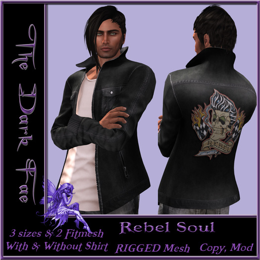 Second Life Marketplace - The Dark Fae's Rebel Soul Jacket