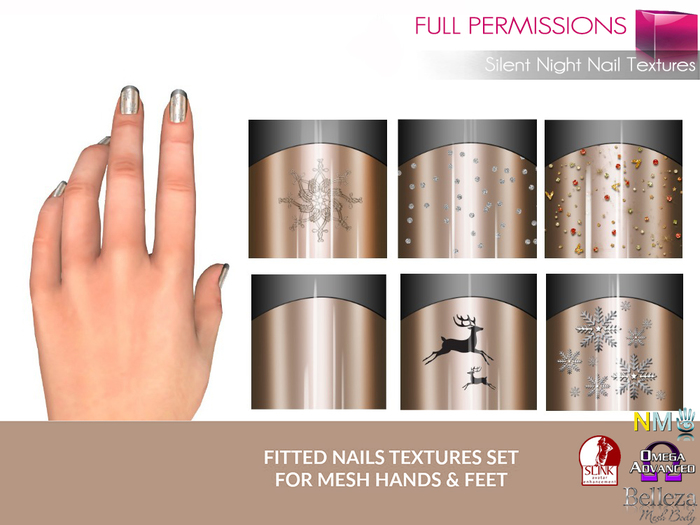 Second Life Marketplace - Full Perm MI Silent Night Hands And Feet Nail ...