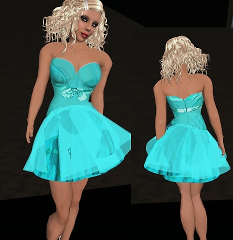 Second Life Marketplace - ARCHANGEL'S: Strapless Party Dress in Pool