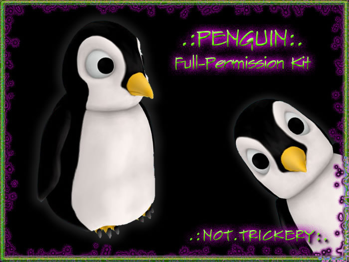 Second Life Marketplace - .:NoTr:. Plush Penguin - Mesh - FULL PERM!