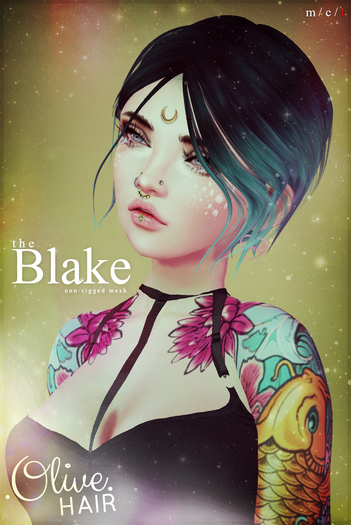 Second Life Marketplace - .Olive. the Blake Hair - FATPACK