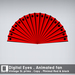 Second Life Marketplace - Digital Eyes - Animated fan - Minimal Red & black