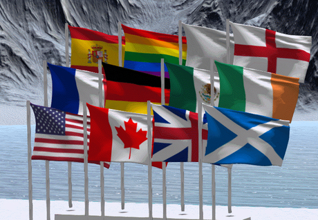 Second Life Marketplace - Animated Mesh Flag & Pole - Custom Image!