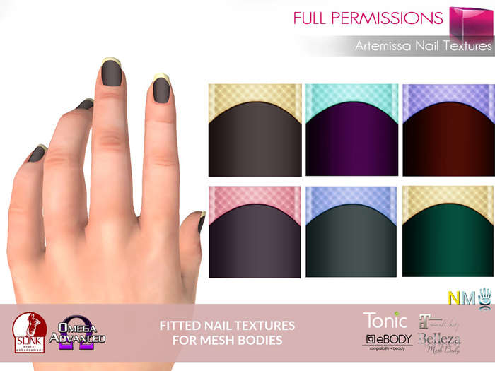 Second Life Marketplace - Full Perm Artemissa Hands And Feet Nail ...