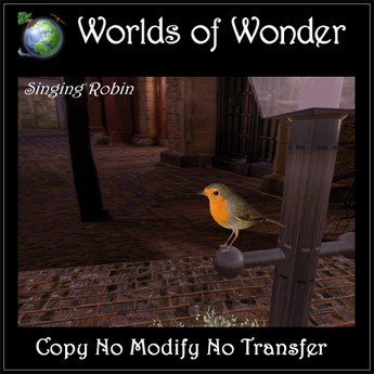 Second Life Marketplace - WoW Victorian Lamp Post & Singing Robin
