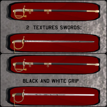 Second Life Marketplace - Navy Sword Drill HUD + Swords