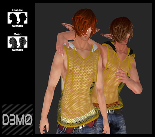 Second Life Marketplace - D3M0 Hooded Vest 2 - Classic/Slink/TMP GOLD x3
