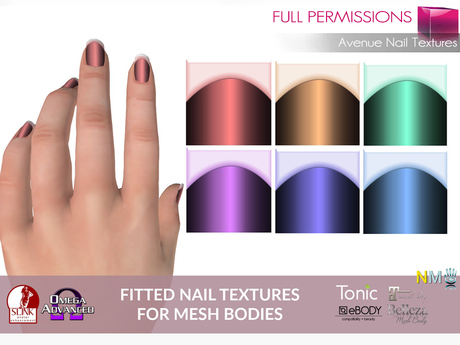 Second Life Marketplace - Full Perm Avenue Hands And Feet Nail ...