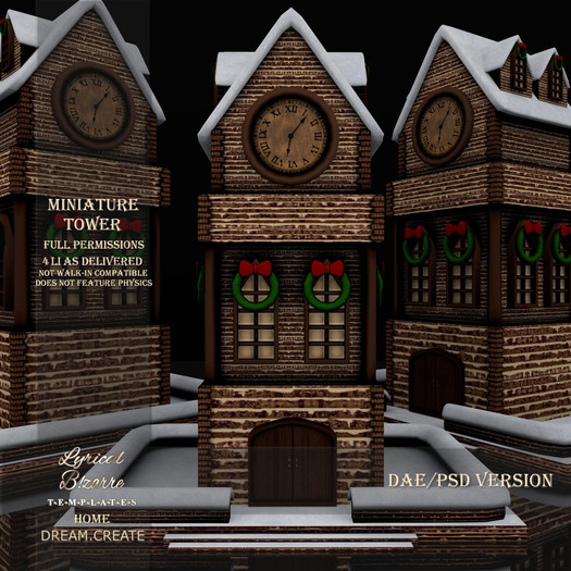 Second Life Marketplace - !Lyrical B!zarre Templates! - Miniature Tower ...