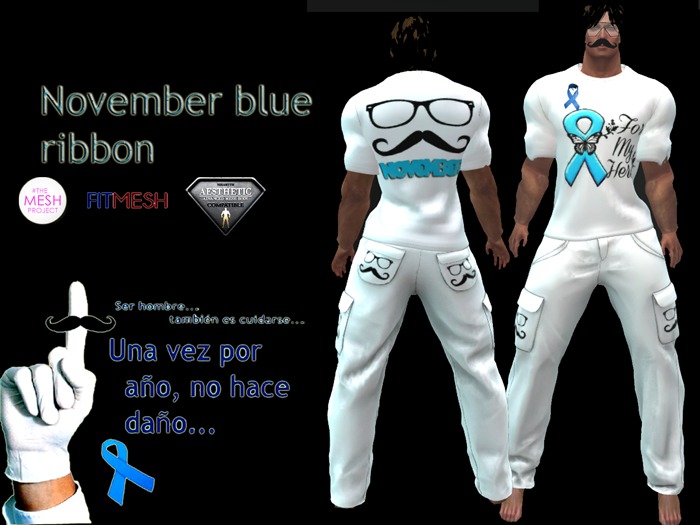 Second Life Marketplace - *FREE* BLUE RIBBON CANCER OUTFIT-AESTHETIC ...