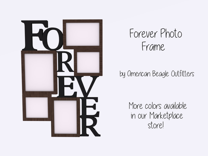 Second Life Marketplace - ABO - "Forever" photo frame black & brown