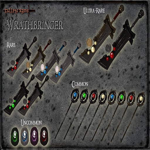 Second Life Marketplace - (FA) Wrathbringer Ebony/Ruby/Steel Blade RARE