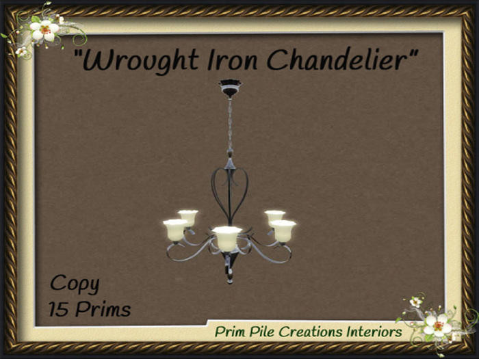 Second Life Marketplace - ~PPC~ Wrought Iron Chandelier