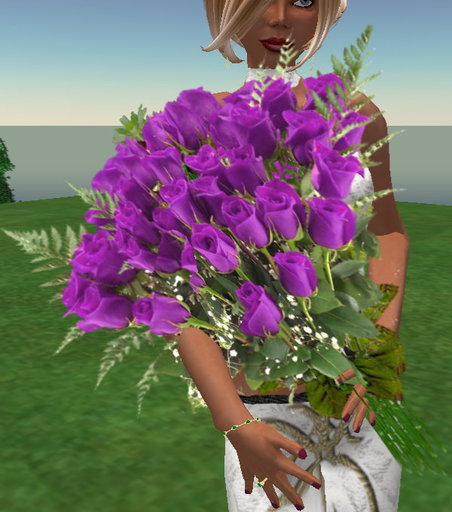 Second Life Marketplace - Bouquet of purple roses