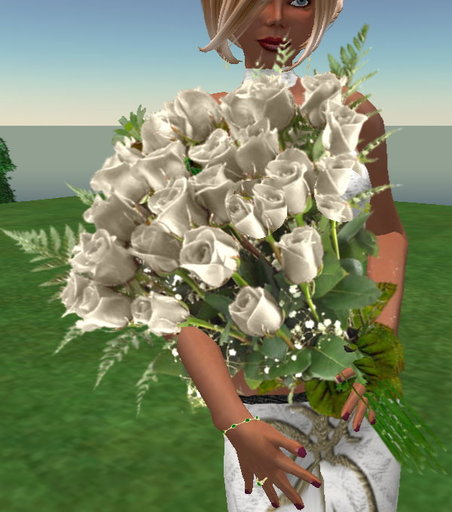 Second Life Marketplace - Bouquet of white roses