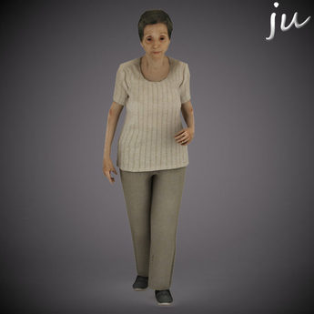 Second Life Marketplace - JU Old woman 3D Model Mesh