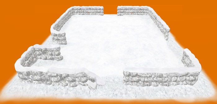 Second Life Marketplace - MASTER-Ice rink-stone walls ( winter )