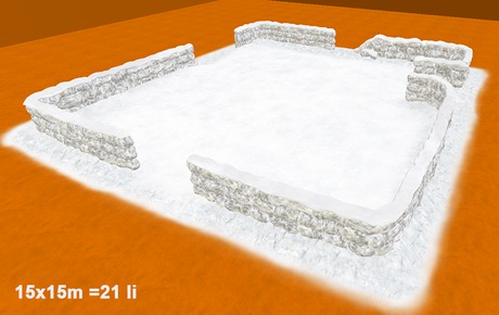 Second Life Marketplace - MASTER-Ice rink-stone walls ( winter )